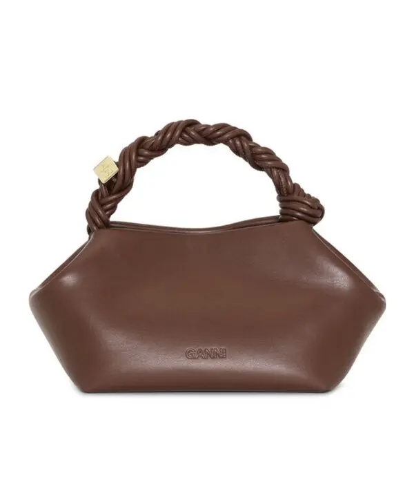 GANNI Bou Small Top Handle Bag - Brown