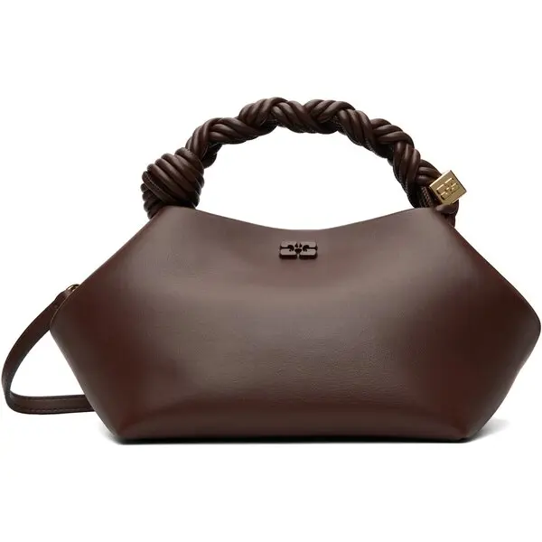 GANNI Bou Small Top Handle Bag - Brown