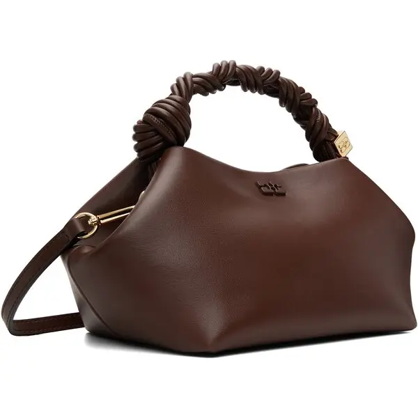 GANNI Bou Small Top Handle Bag - Brown