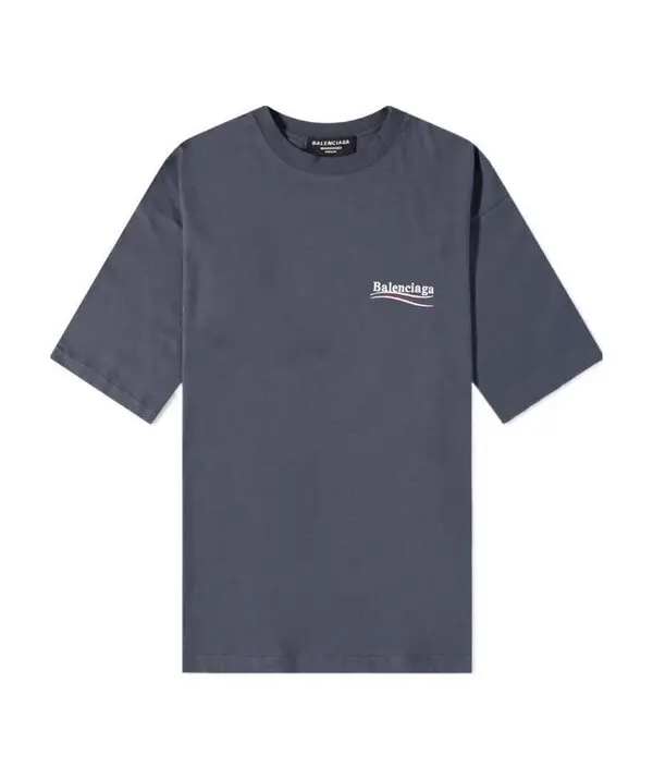 Balenciaga T-shirt Political Campaign Large Fit Da Uomo In Grigio
