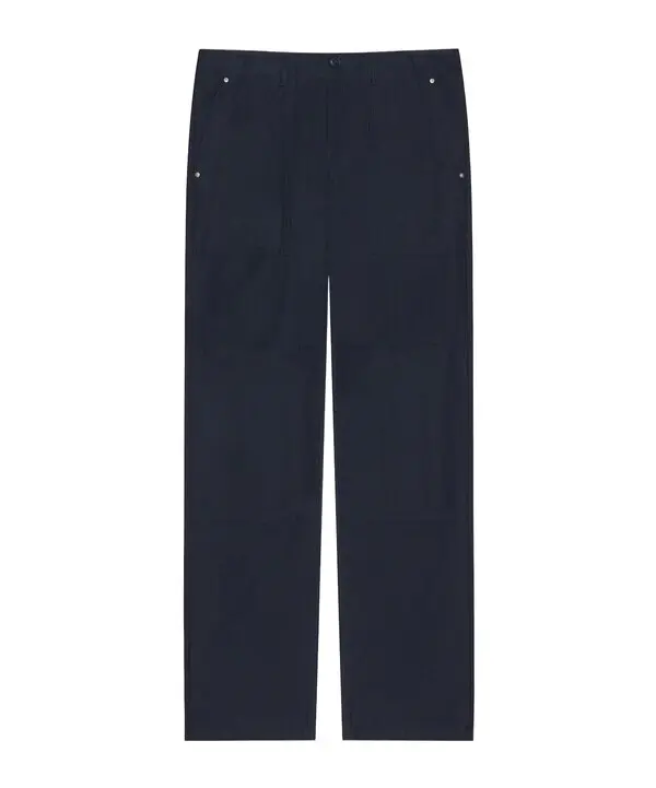 Givenchy Straight-leg Pants With Metal Details - Night Blue