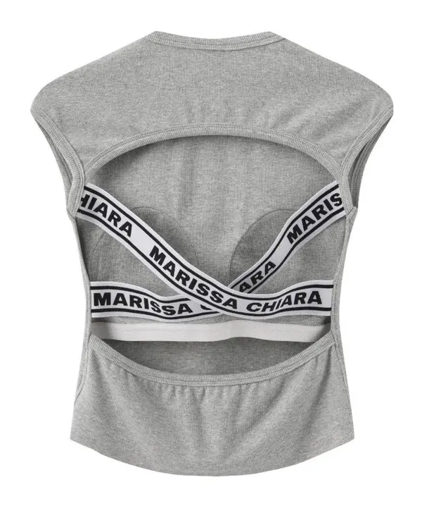 Marissa Chiara Crew Neck T-shirt With Open Back