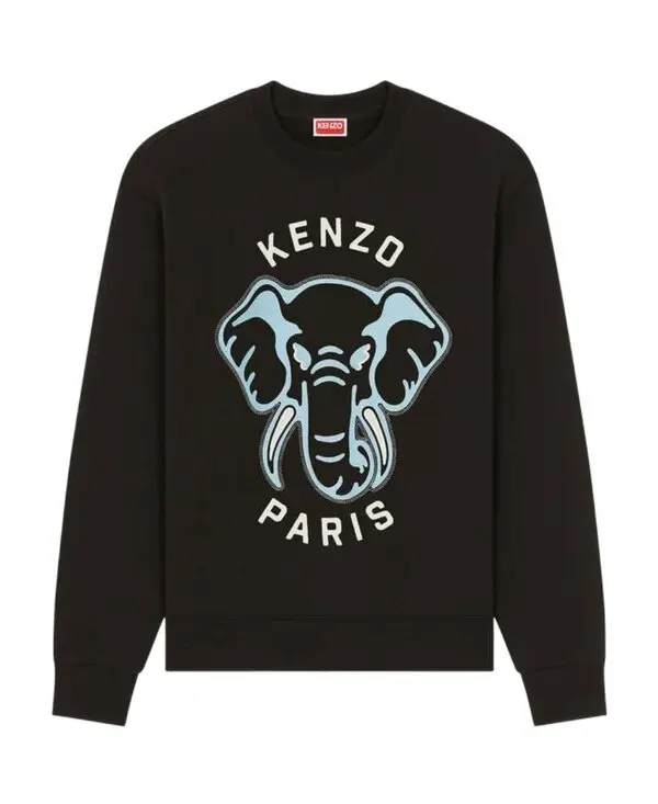 Kenzo Elephant Print Crewneck Sweatshirt