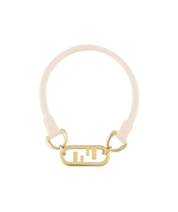 Fendi Logo Detail Necklace - Yellow