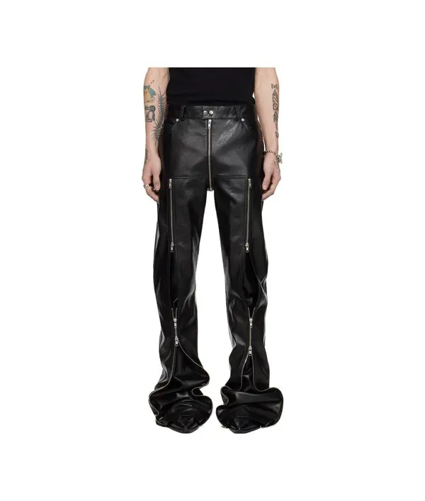 LU'U DAN Leather Belt Loop Pants