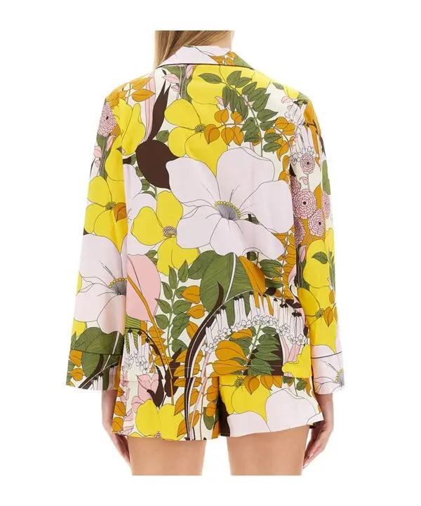 La DoubleJ Floral Print Button-up Blouse