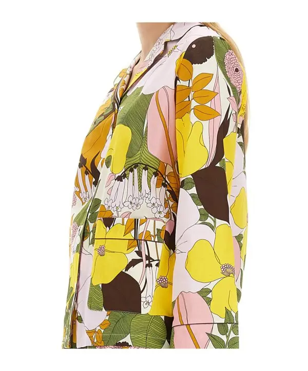 La DoubleJ Floral Print Button-up Blouse