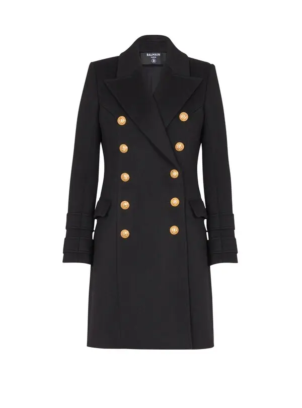 Balmain 10-button Tailored Coat - Black