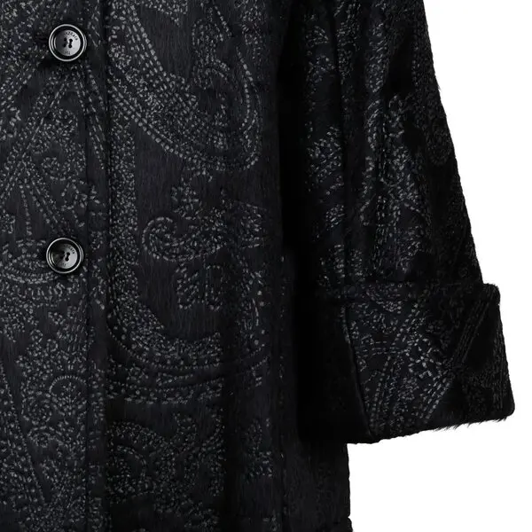 Max Mara Long Sleeved Brocade Coat