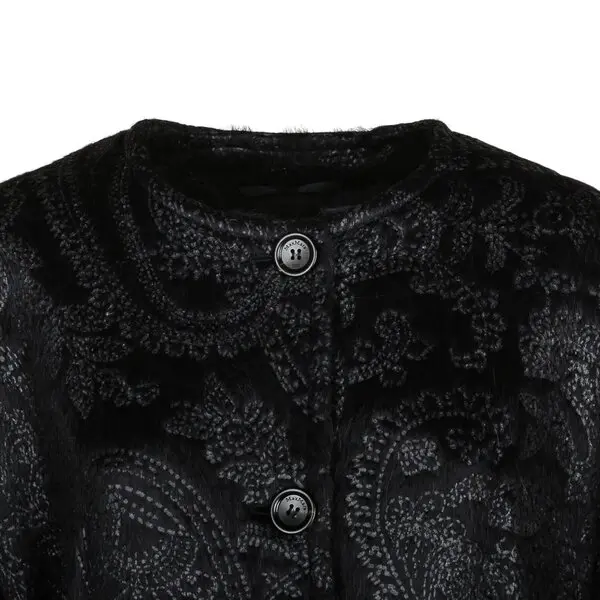 Max Mara Long Sleeved Brocade Coat
