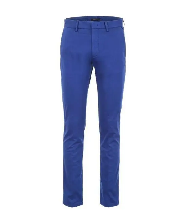 Zegna Solid Color Tailored Casual Pants - Blue