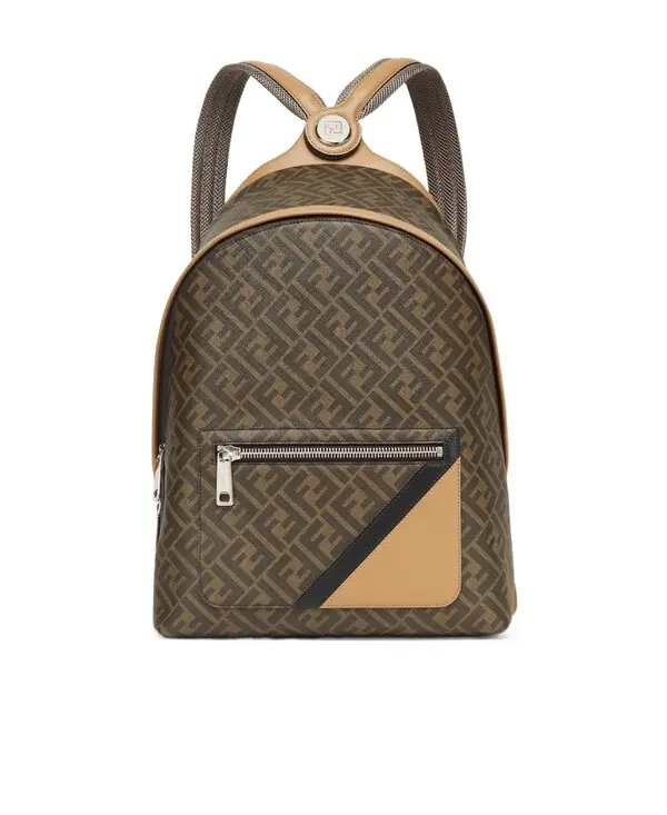 Fendi Ff Motif Backpack - Brown