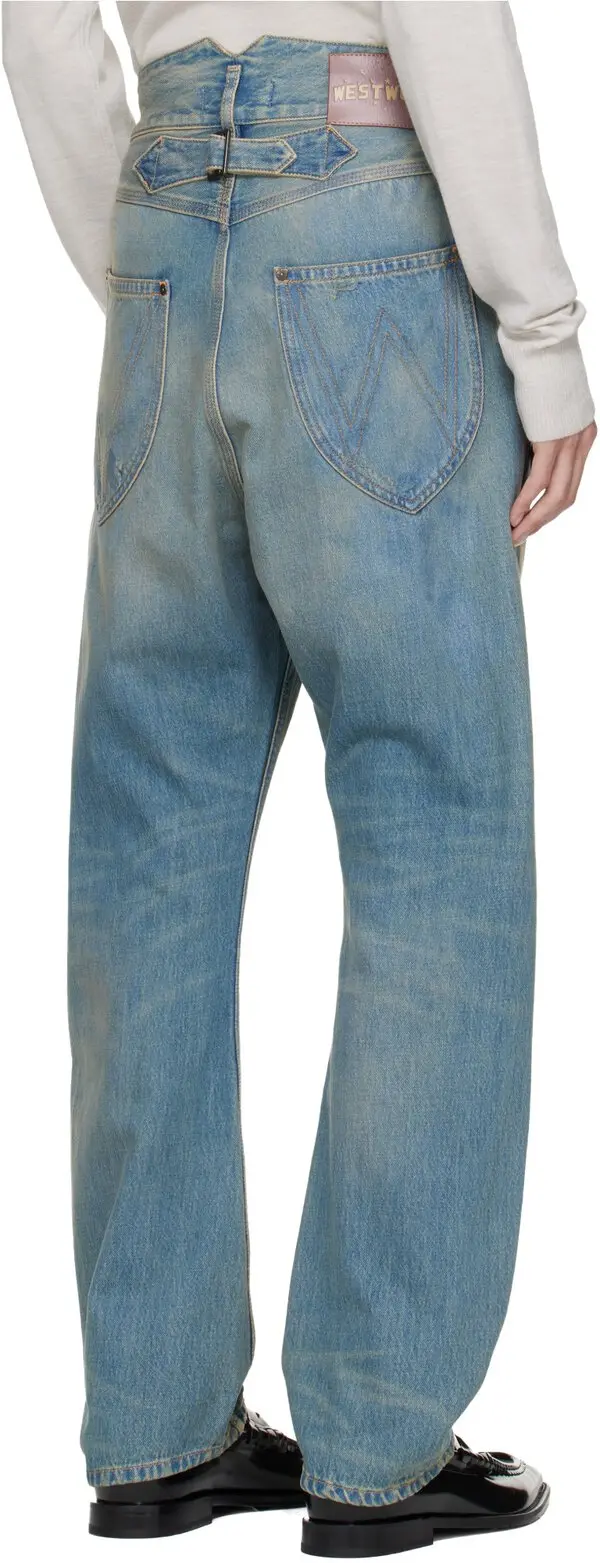 VIVIENNE WESTWOOD Mid-rise Straight-leg Jeans - Blue