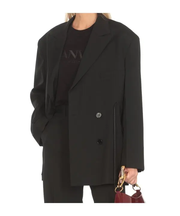 LANVIN Drawstring Waist Buttoned Blazer