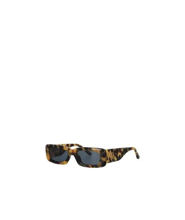 Attico Logo Full-frame Rectangular Sunglasses - Gray