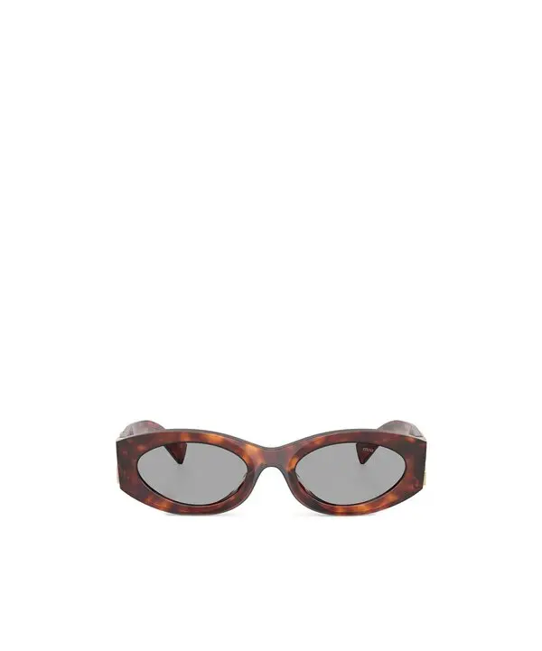 Miu Miu Oval-frame Sunglasses - Gray