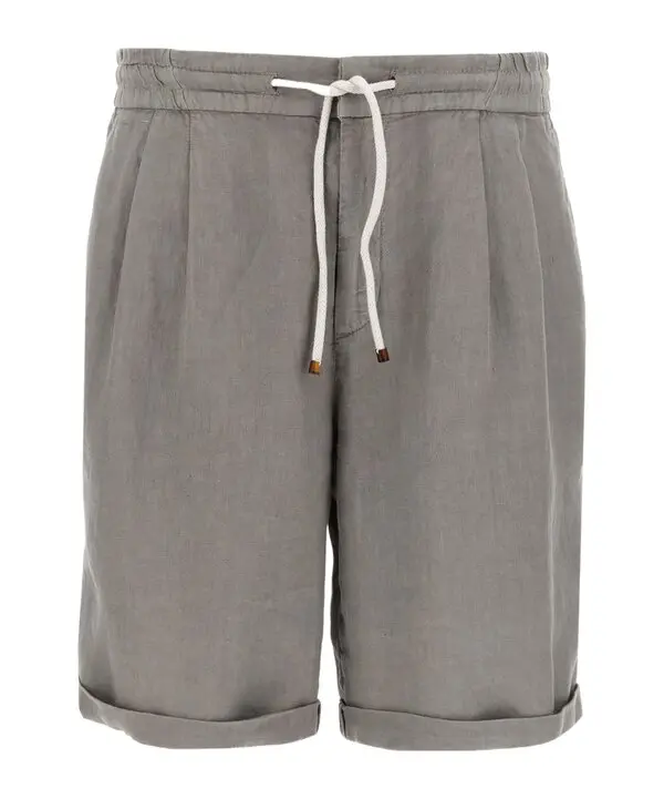Brunello Cucinelli Elasticated Knee High Shorts - Grey