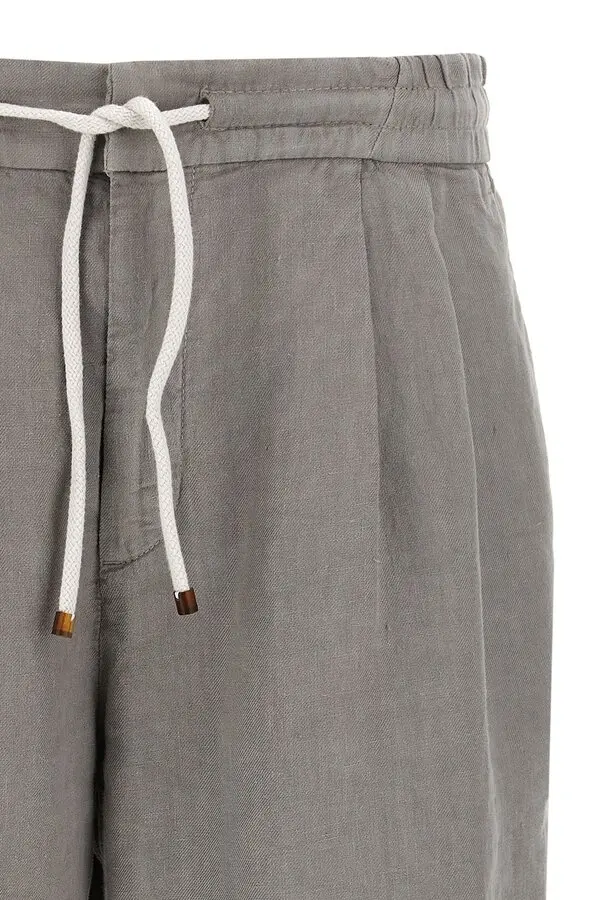 Brunello Cucinelli Elasticated Knee High Shorts - Grey