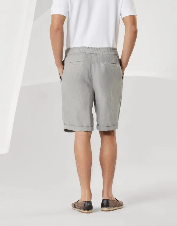 Brunello Cucinelli Elasticated Knee High Shorts - Grey