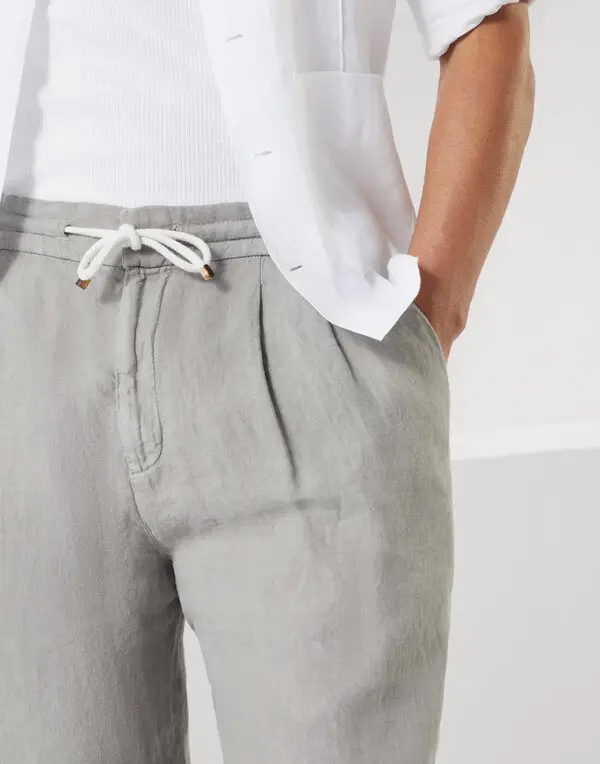 Brunello Cucinelli Elasticated Knee High Shorts - Grey