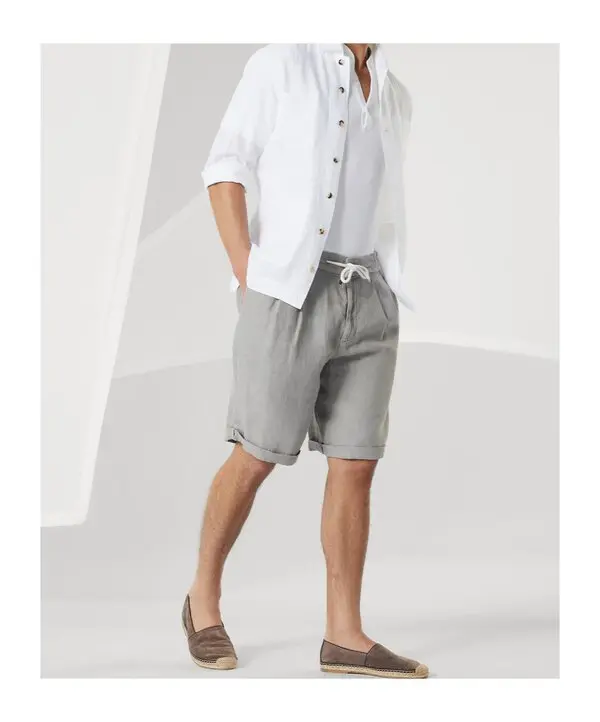 Brunello Cucinelli Elasticated Knee High Shorts - Grey