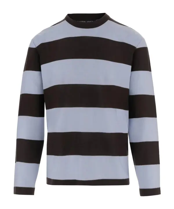 Bottega Veneta Oversized Striped Knitted Sweater - Gray
