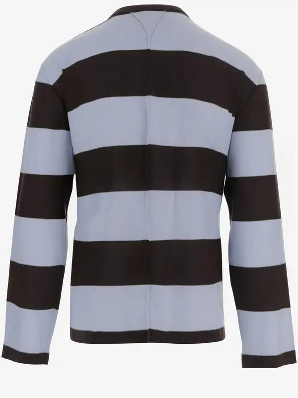 Bottega Veneta Oversized Striped Knitted Sweater - Gray