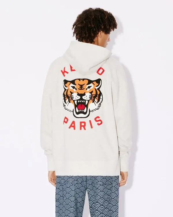 Kenzo Lucky Tiger Embroidered Oversized Hoodie