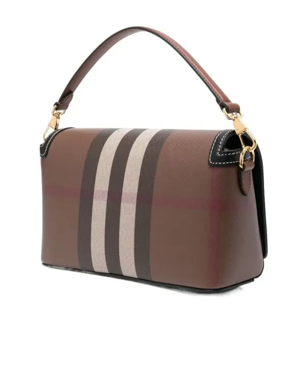 Burberry Note Logo Buckle Fastening Crossbody Bag - Black