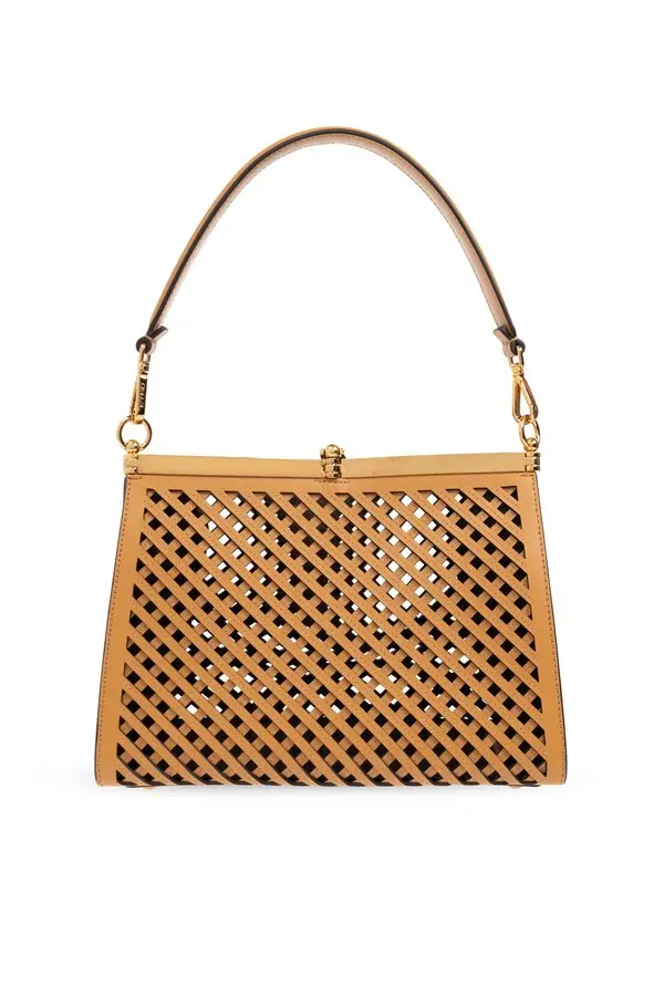 Etro Cut-out Medium Vela Bag - Beige