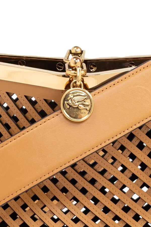 Etro Cut-out Medium Vela Bag - Beige