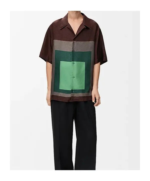 Loewe Anagram Embroidered Short Sleeved Shirt