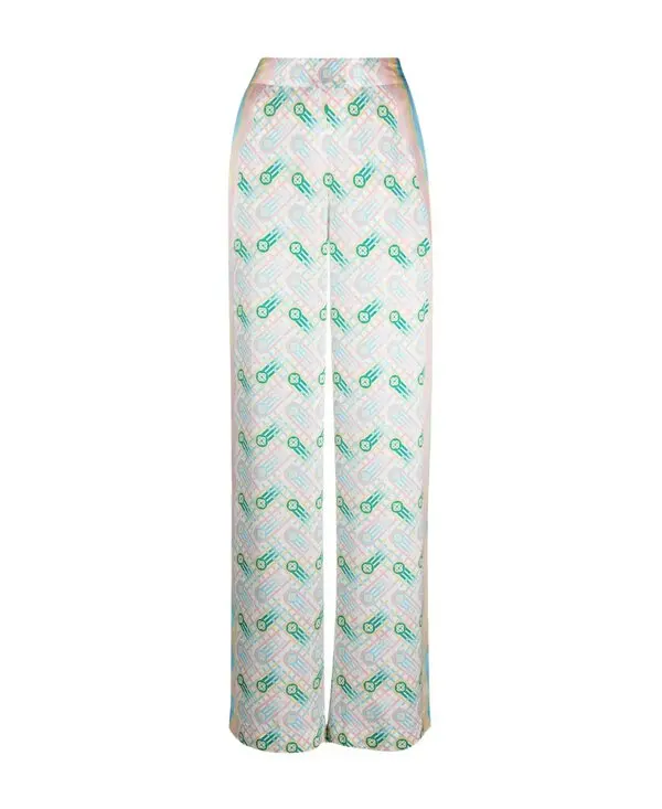 Casablanca Ping Pong Straight Leg Tousers - White