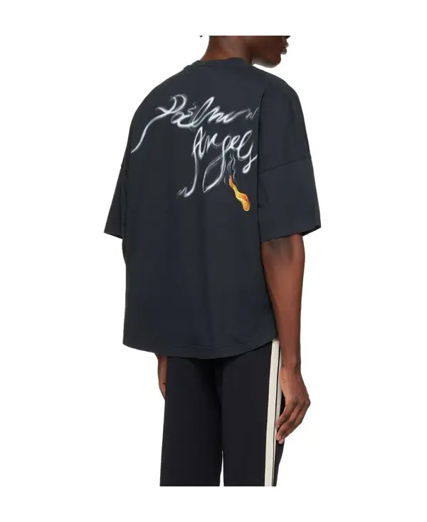 Palm Angels Logo Plaque Crewneck T-shirt