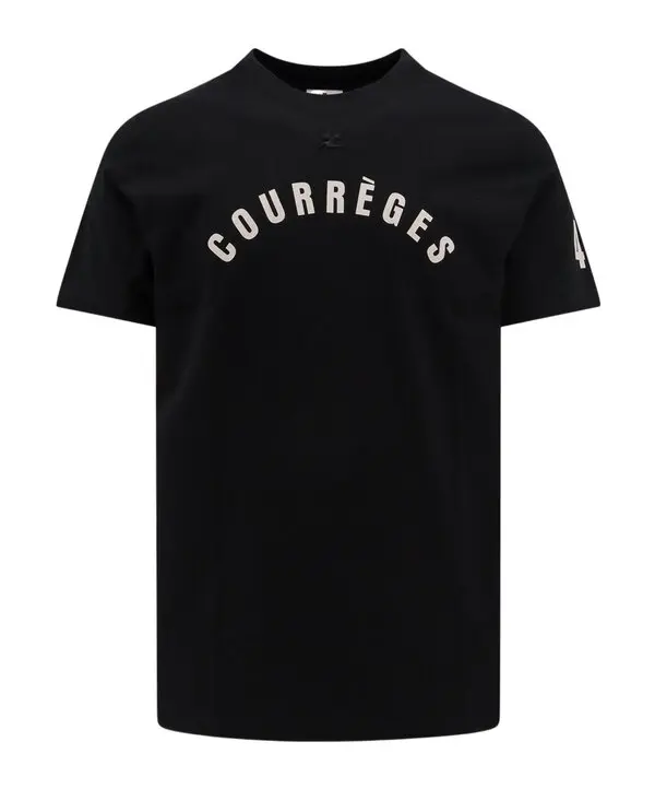 COURREGES Courrèges Ac Straight Printed T-shirt - Black