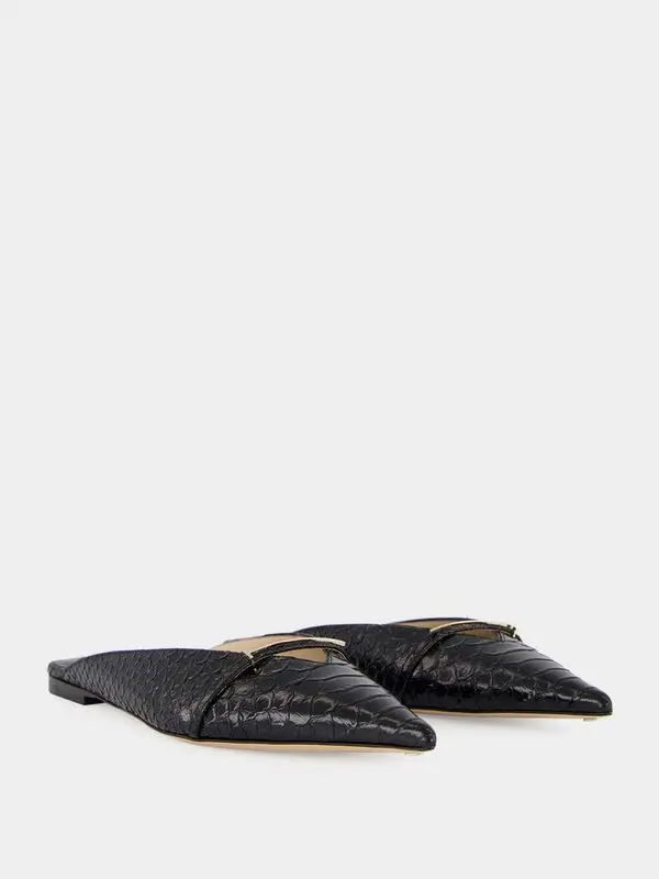 TOM FORD Julianne Pointed Toe Mules - Black