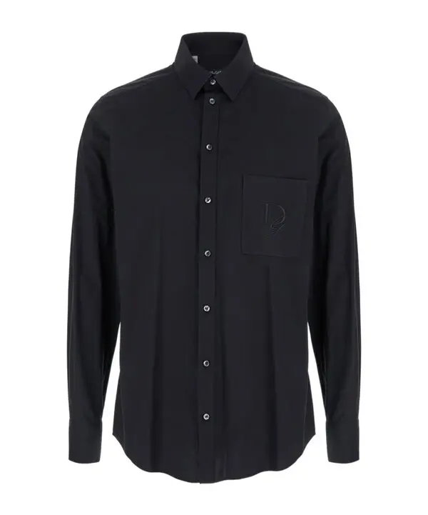 Dolce & Gabbana Dolce Gabbana Dg Embroidered Long-sleeved Shirt