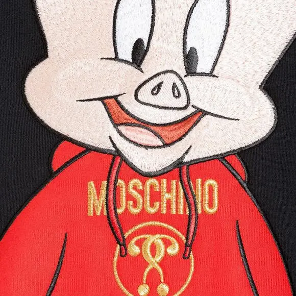 Moschino Embroidered Logo Sweater Dress