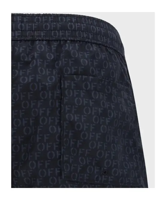 Off-White Allover Logo Swim Shorts