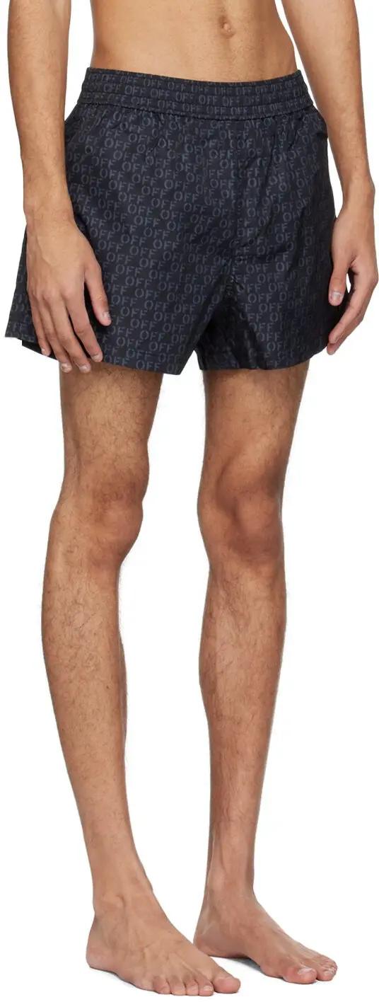 Off-White Allover Logo Swim Shorts