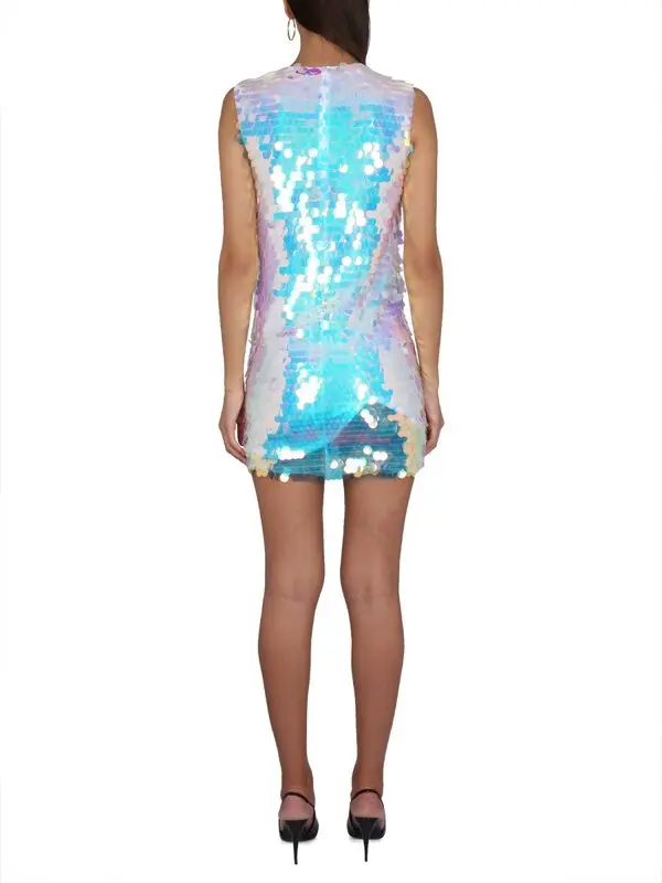 Nina Ricci Sleeveless Sequin Embellished Mini Dress