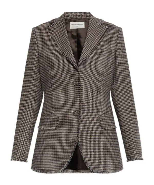 Officine Générale Houndstooth Single-breasted Blazer