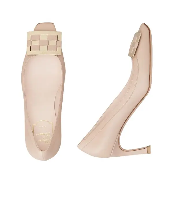 ROGER VIVIER Trompette Pumps With Knitted Buckle Detailing