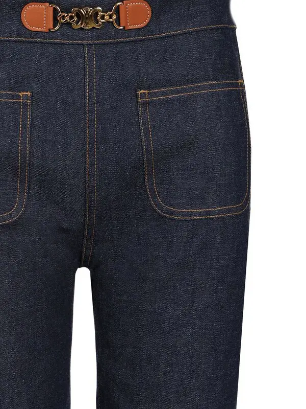 Celine Flared Jeans With Horn Detail