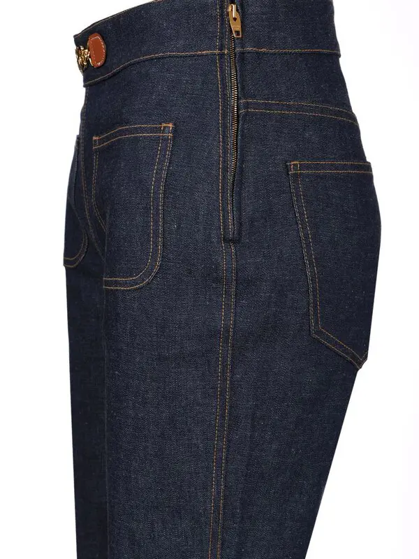 Celine Flared Jeans With Horn Detail