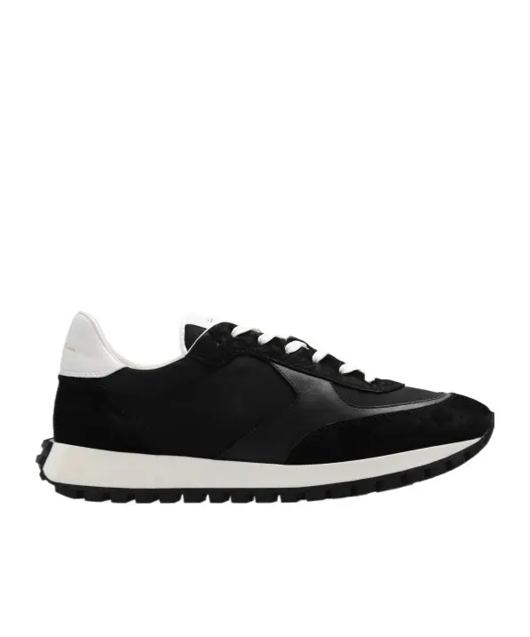 GIANVITO ROSSI Gravel Low-top Panelled Sneakers - Black