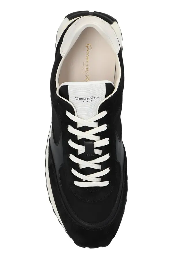 GIANVITO ROSSI Gravel Low-top Panelled Sneakers - Black