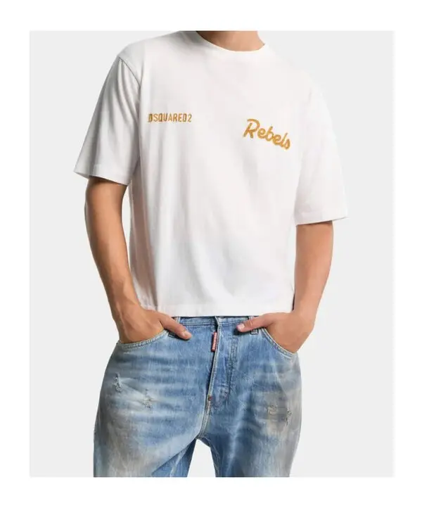 Dsquared2 Rebels Loose Fit T-shirt - White