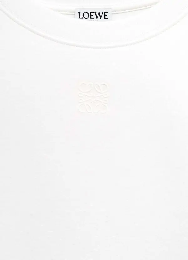 Loewe Trapeze Top With Round Neck And Short Sleeves