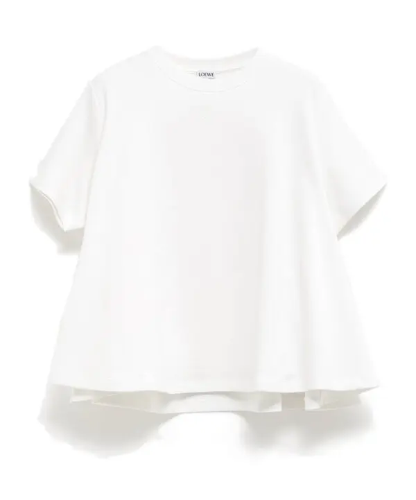 Loewe Trapeze Top With Round Neck And Short Sleeves